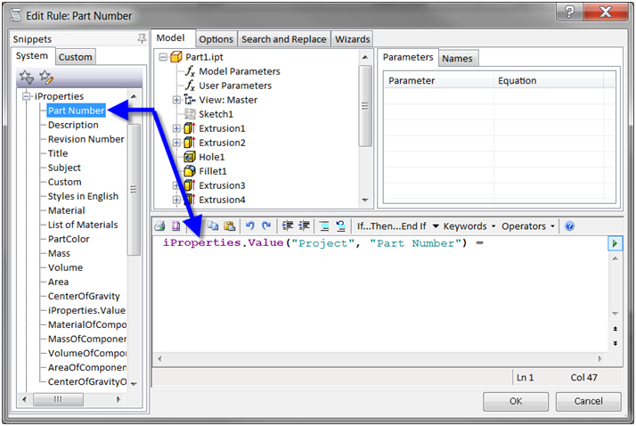 Linking A User Parameter Via iLogic