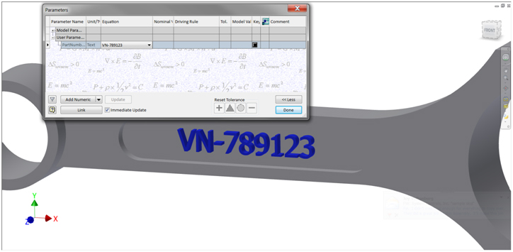 Linking A User Parameter Via iLogic