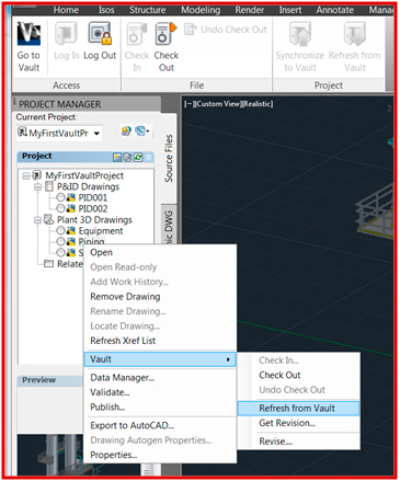 Vault and AutoCAD Plant 3D