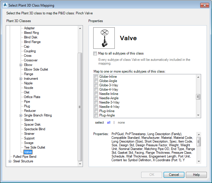 AutoCAD Plant 3D and P&ID 2017.1 & 2018 Object Mapping
