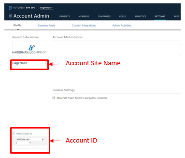 How to Find Your BIM 360 Account Name and ID