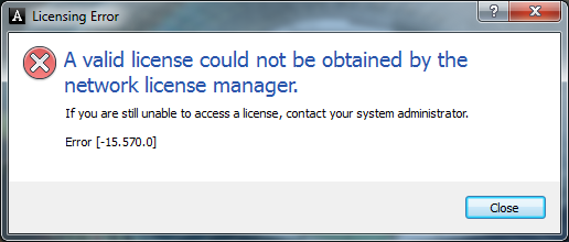 Common Error Codes with Network Licensing