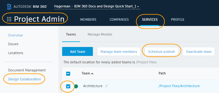 Publishing Options for Revit Models to BIM 360