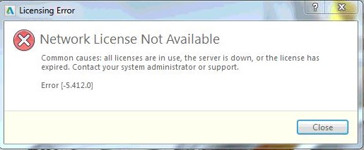 Common Error Codes with Network Licensing