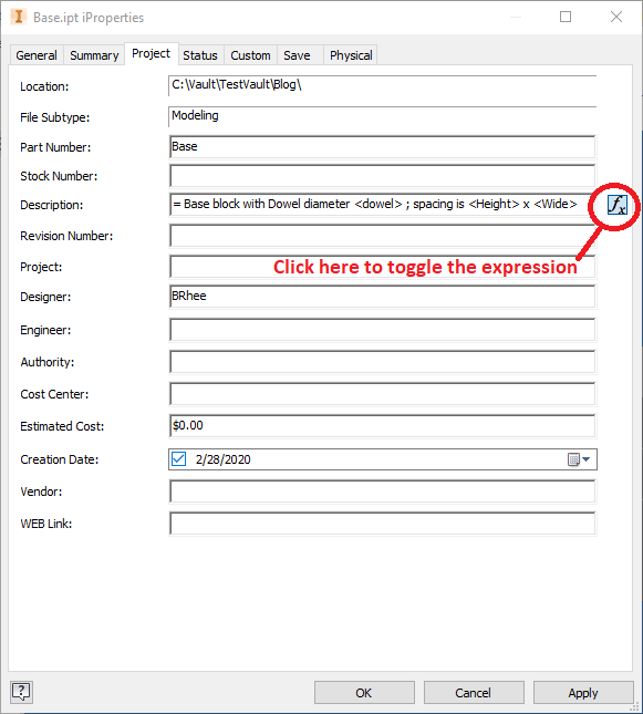 Sharing Parameters in Inventor