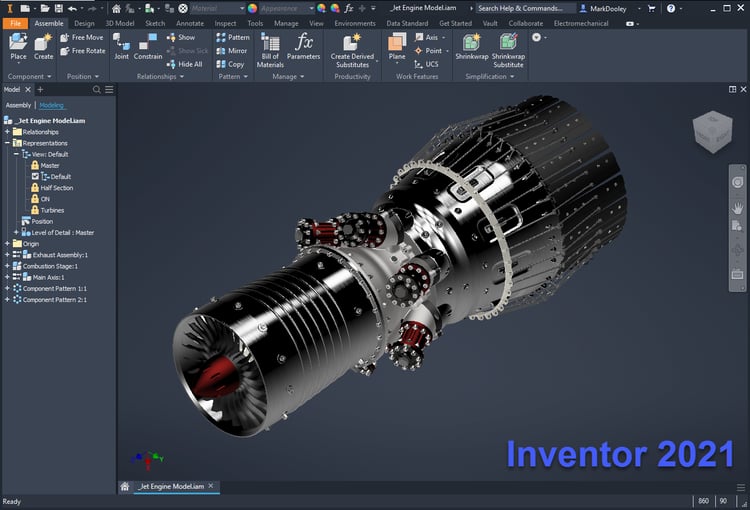 Inventor 2021 Dark Mode