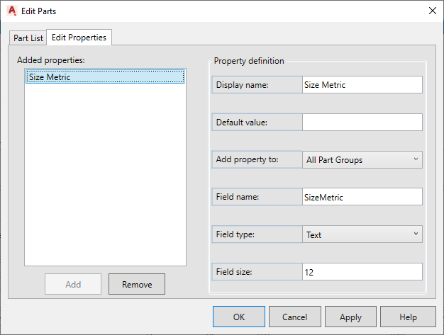 AutoCAD Plant 3D: Custom Spec Property & Project Property Definitions