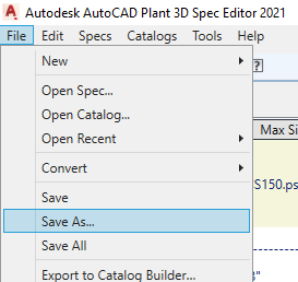 AutoCAD Plant 3D: Custom Spec Property & Project Property Definitions