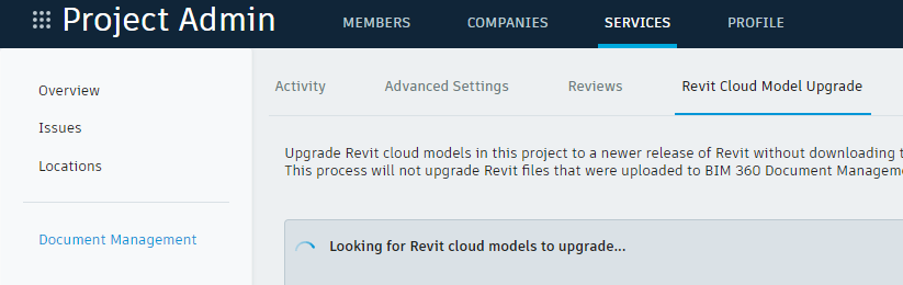 Upgrading a Revit Cloud Model