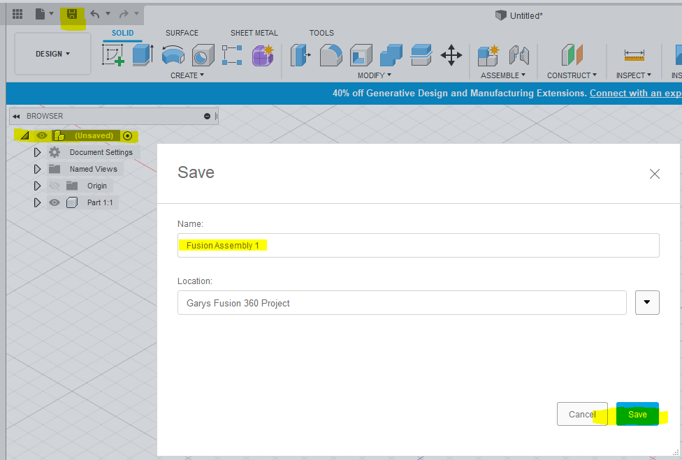 How to Create Internal and External Component Assemblies in Fusion 360