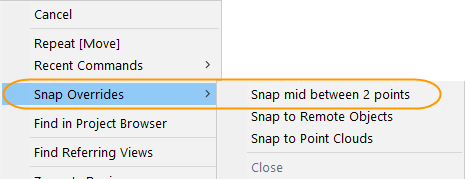 Snap to a Midpoint Between Two Points