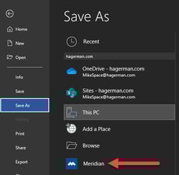 Working with Meridian Add-Ins