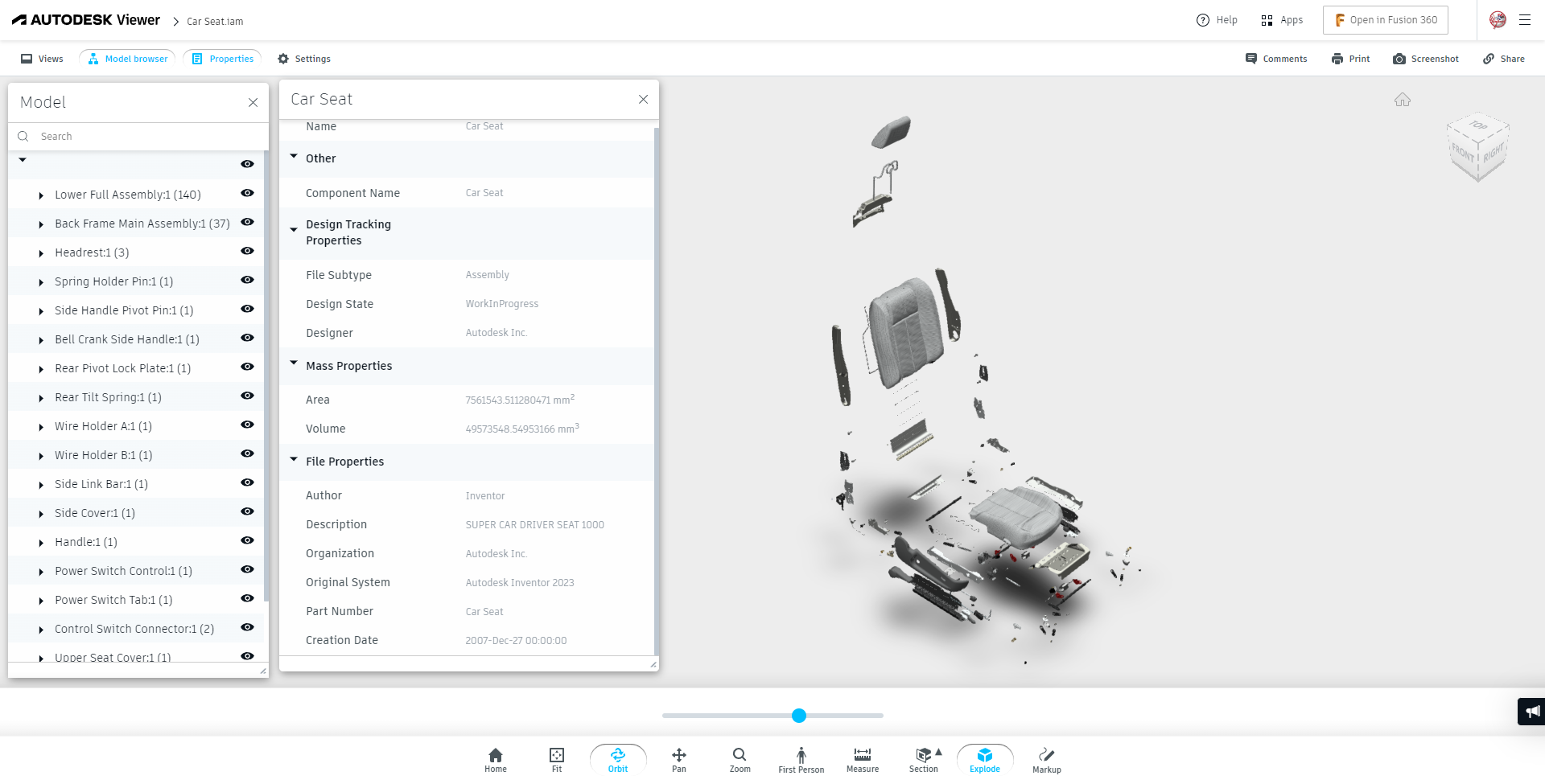 Autodesk Free Cloud CAD Viewer