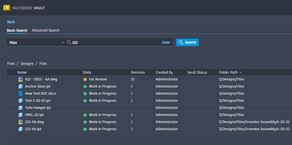 Autodesk Vault Professional 2023 Thin Client | Basic And Advanced Searches