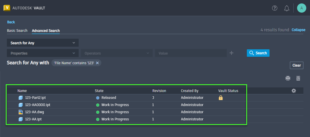 Autodesk Vault Professional 2023 Thin Client | Basic And Advanced Searches