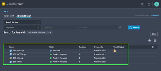 Autodesk Vault Professional 2023 Thin Client | Basic And Advanced Searches