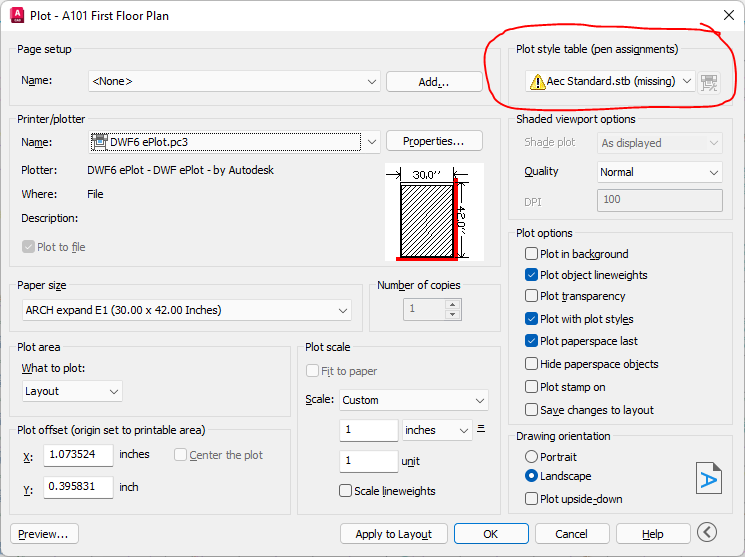 How to Restore a Missing Plotstyle Table