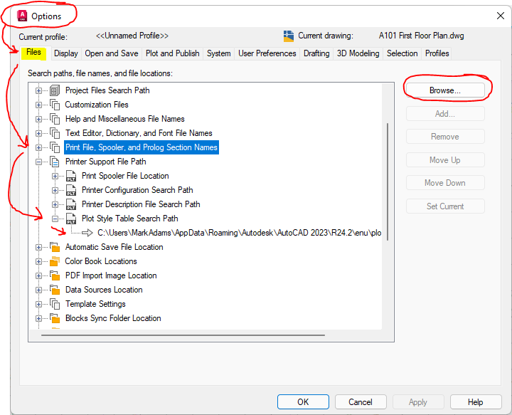 How to Restore a Missing Plotstyle Table