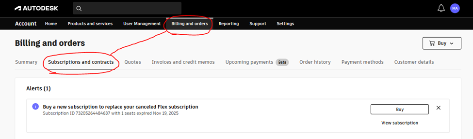 How to Find Your Subscription ID in the Autodesk Account Portal